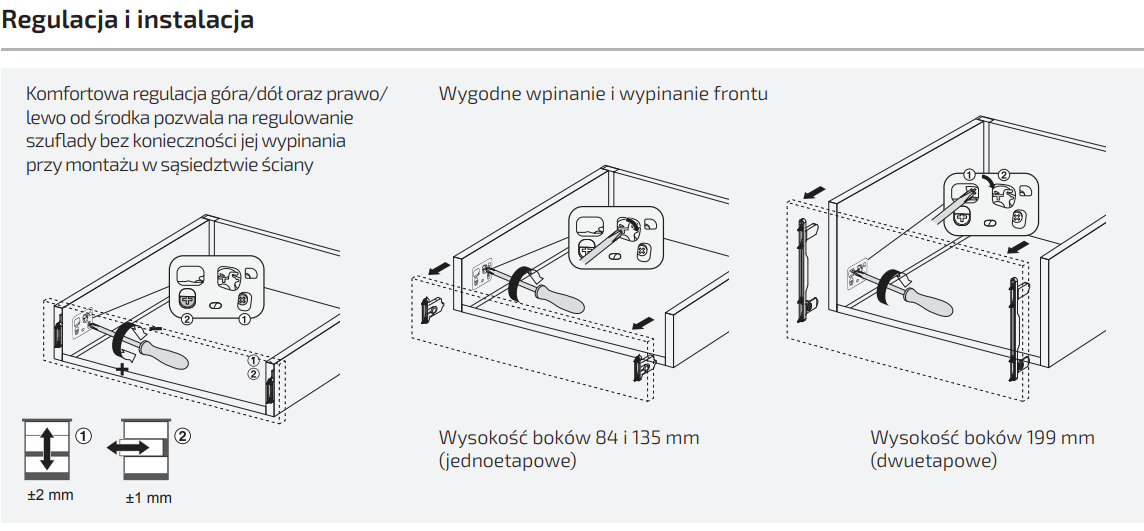 Hafele Matrix SLIM 2.0 - 450/84/35kg/czarny - Idea-nova.pl