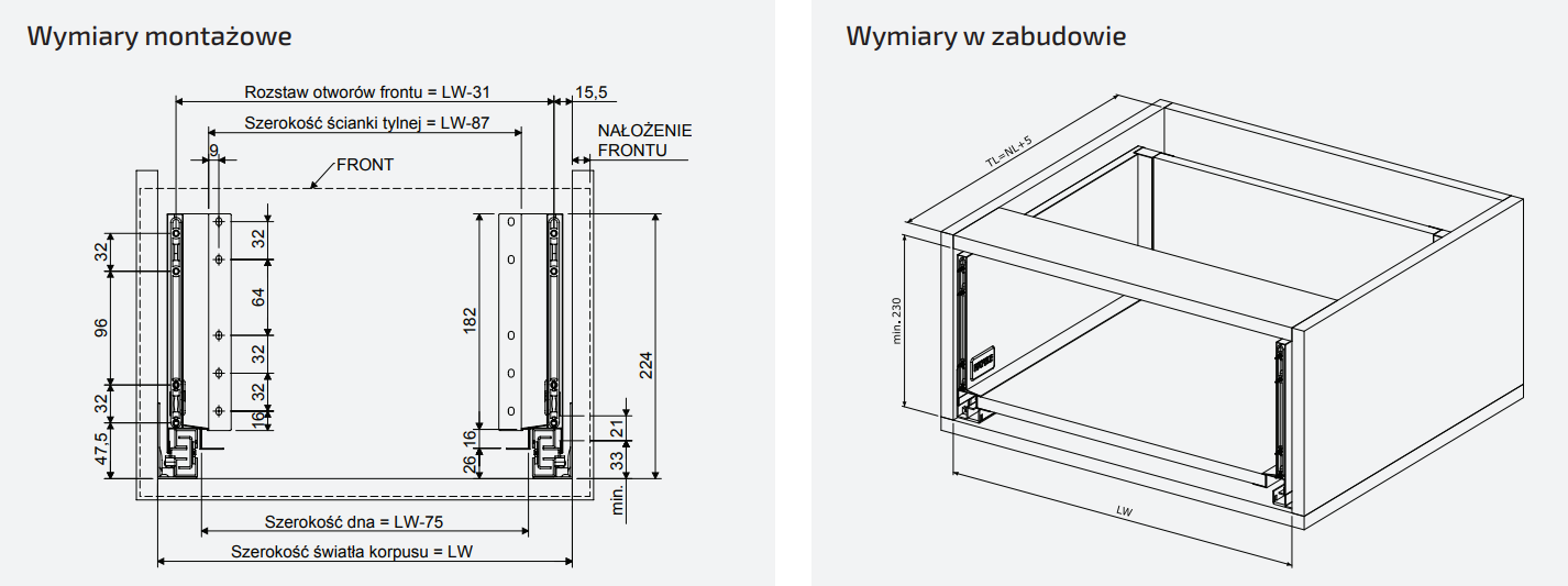 HAFELE Matrix S SLIM 500/199/35kg/bialy - Idea-nova.pl